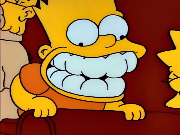bart simpson face teeth