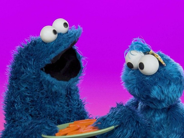 Cookie Monster Eating Healthy