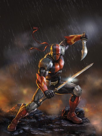 coloring pages of deathstroke injustice