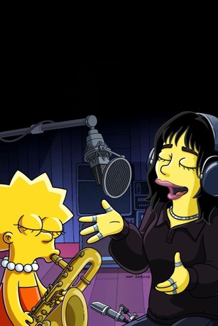 coloring pages lisa simpson trumpet