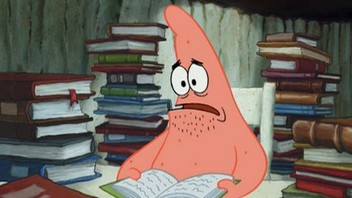 spongebob patrick reading