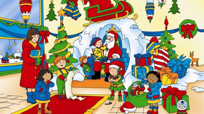 caillou christmas coloring pages